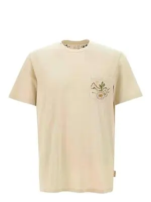 BOB Embroidered-pocket T-shirt - Neutrals