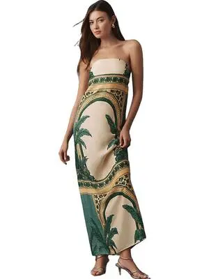 DIARRABLU Tubi Cape Maxi Dress - Olive