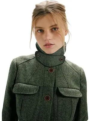Free People Renaux Officer Jacket - Forest Green