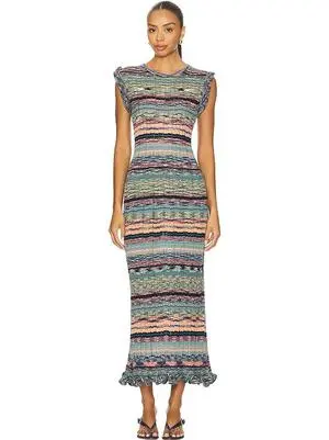 Ulla Johnson Ajak Sleeveless Knit Midi Dress Azurite