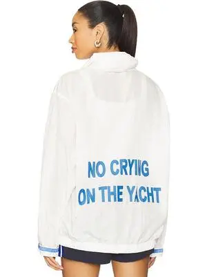 YELLOW THE LABEL No Crying Windbreaker - White