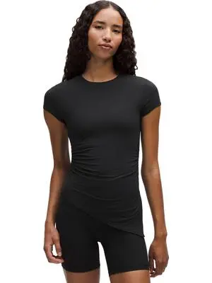 Lululemon Modal-silk Asymmetrical-hem T-shirt - Black