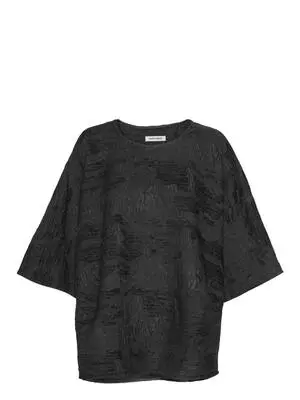 Henrik Vibskov Textured Three-quarter Sleeve T-shirt - Black
