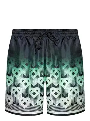 Casablanca Monogram-print Drawstring Shorts - Green