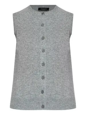 Fabiana Filippi Sleeveless Buttoned Cardigan - Grey