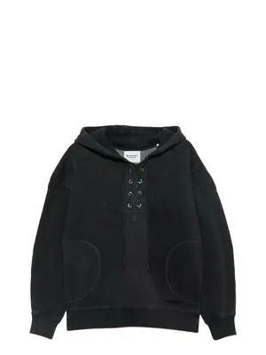 MARANT ETOILE Lace-up Hoodie - Black