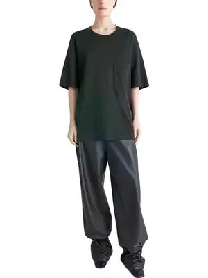 LEMAIRE Patch-pocket Crewneck T-shirt - Black
