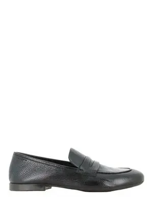 ALEXANDER HOTTO Leather Penny Loafers - Black