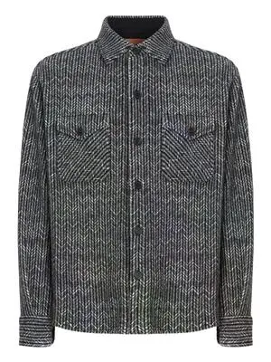 Missoni Herringbone-pattern Shirt - Grey