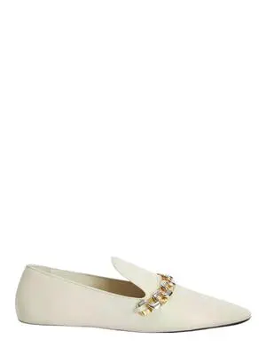 JIL SANDER Leather Loafers - White