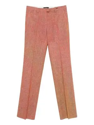 Etro Tweed Trousers - Red
