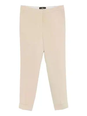 Etro Cuffed Trousers - Neutrals