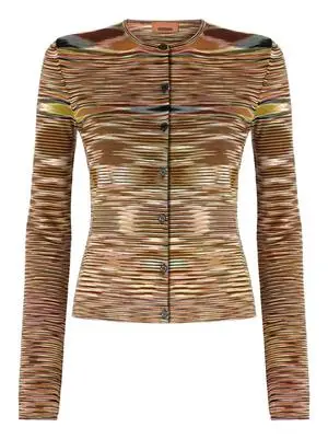 Missoni Patterned Wool-blend Cardigan - Brown