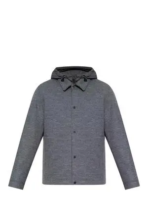 Woolrich Button-up Hooded Shirt Jacket - Grey