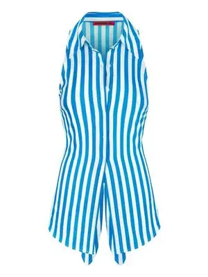 SIMONMILLER Loch Stripe Sleeveless Shirt - Blue