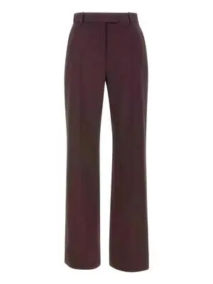 Eleventy Pressed-crease Wool Trousers - Red