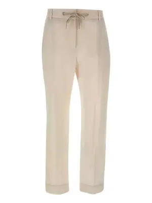 Eleventy Drawstring-cuffed Trousers - Neutrals