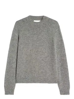 JIL SANDER Ribbed-cuff Alpaca-wool-blend Sweater - Grey