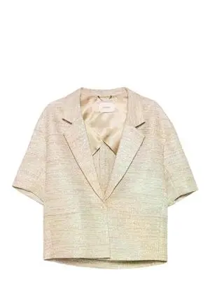 Dorothee Schumacher Short-sleeved Tweed Jacket - Gold