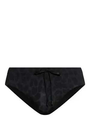 Balmain Leopard-print Swim Trunks - Black