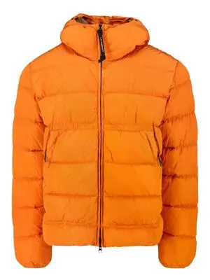 C.P. COMPANY Goggle Hooded Padded Coat - Orange