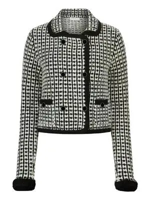 NINA RICCI Tweed-Effect Double-Breasted Jacket