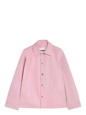 JIL SANDER Logo-print Cotton Jacket - Pink