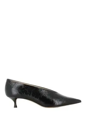 Le Monde Beryl Pointed-toe Leather Pumps - Black