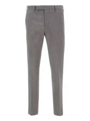PT TORINO Tailored Pressed-crease Trousers - Grey