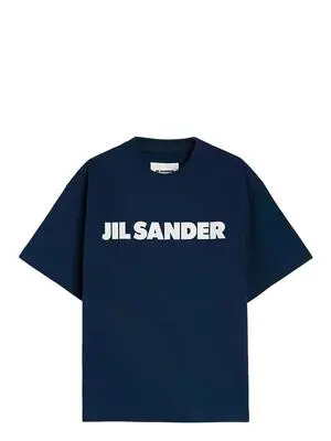 JIL SANDER Logo-print Cotton T-shirt - Blue
