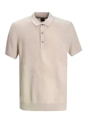 BOSS Button-placket Polo Shirt - Neutrals