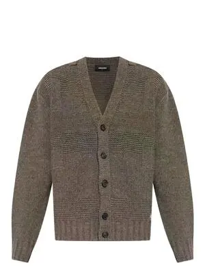 Dsquared2 V-neck Wool Cardigan - Brown