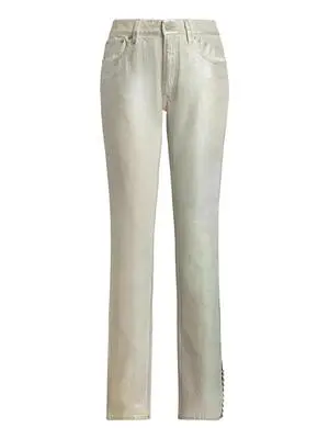 Ralph Lauren Metallic Straight-leg Jeans - Grey