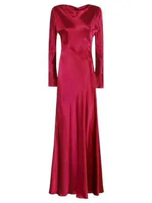 Alberta Ferretti Bias-cut Maxi Dress - Pink