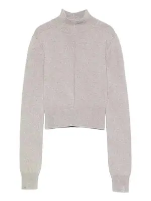 Rick Owens Headon High-neck Cropped Sweater - Grey