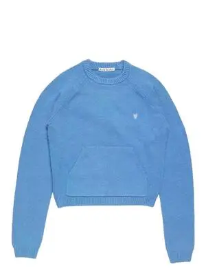 Acne Studios Cropped Sweater With Pocket Detail - Blue