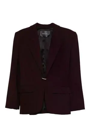 MUGLER Single-breasted Wool Jacket - Red