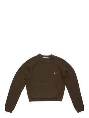 Acne Studios Pocket-detail Raglan-sleeve Sweater - Brown