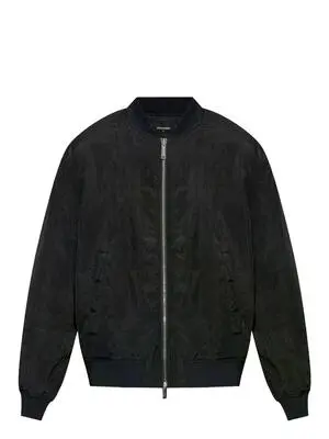 Dsquared2 Ribbed-hem Bomber Jacket - Black