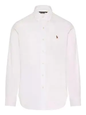 Polo Ralph Lauren Long-sleeve Logo-embroidered Shirt - White