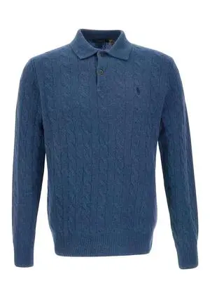 Polo Ralph Lauren Cable-knit Polo Sweater - Blue