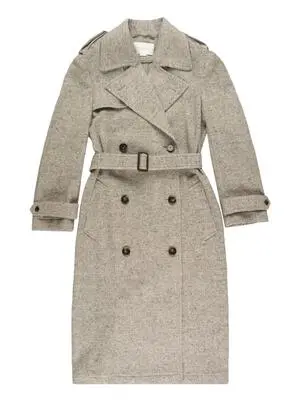 Stella McCartney Herringbone Belted Coat - Neutrals