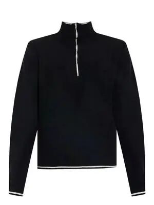 MAISON MARGIELA High-neck Front-zip Sweater - Black