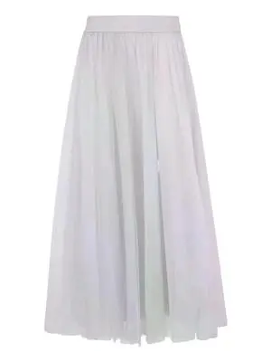 Fabiana Filippi Elastic-waist Tulle Knee-length Skirt - White