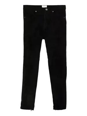 Isabel Marant Dorothea Suede Trousers With Zip Cuffs - Black