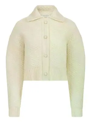 Nina Ricci Textured Wool Cardigan - Neutrals