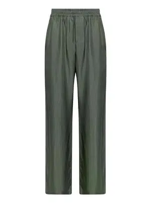 GOLDEN GOOSE Striped Elastic-waist Trousers - Green