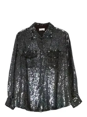 P.a.r.o.s.h Sequin-embellished Shirt - Brown