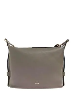 Furla Nuvola Leather Shoulder Bag - Grey