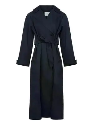 YVES SALOMON Double-breasted Trenchcoat - Blue